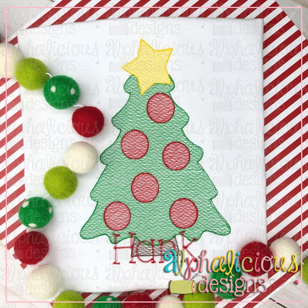 Polka Dot Tree-Sketch – Alphalicious Designs