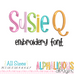 Susie Q Embroidery Font – Alphalicious Designs