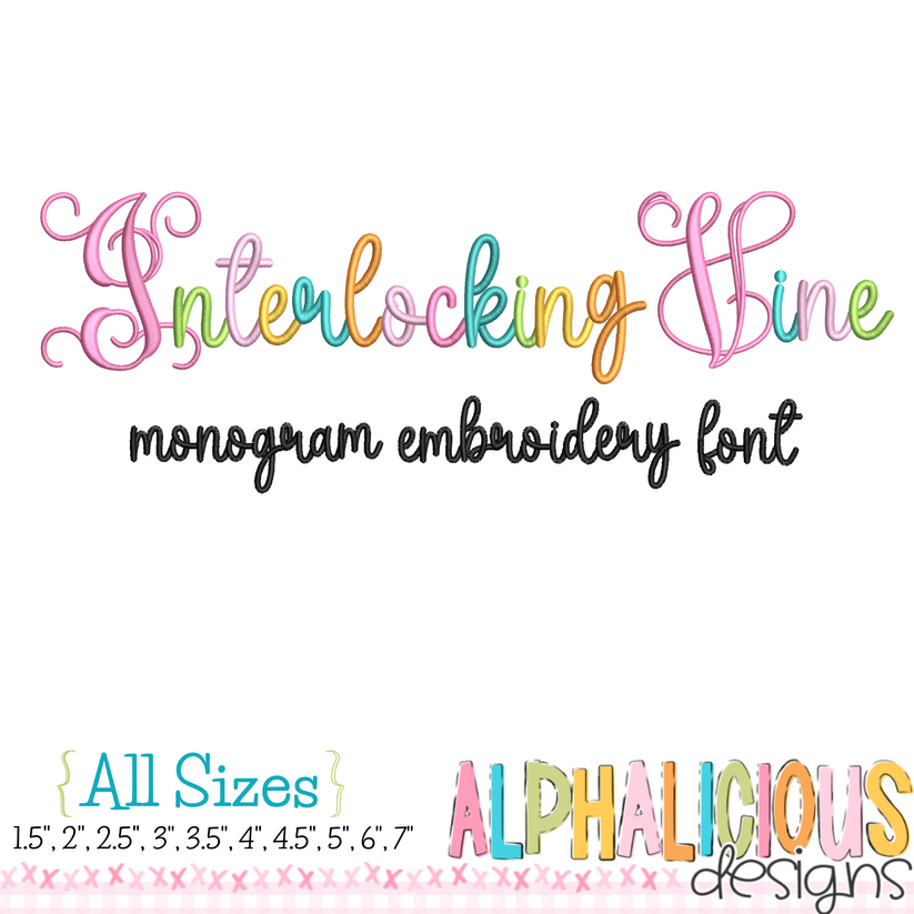 Interlocking Vine Monogram Embroidery Font – Alphalicious Designs