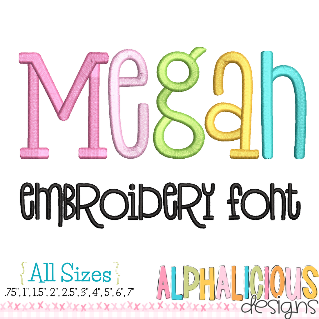 Megan Embroidery Font – Alphalicious Designs