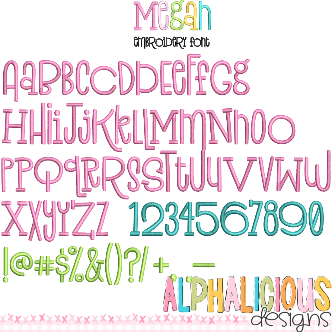 Megan Embroidery Font – Alphalicious Designs