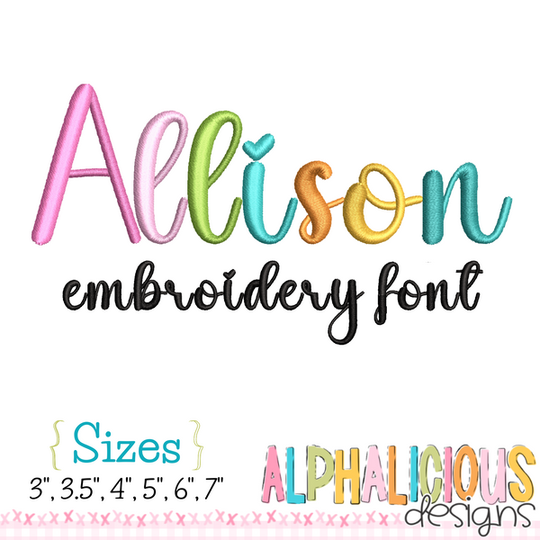 Always a Good Time Satin Embroidery Font – Alphalicious Designs