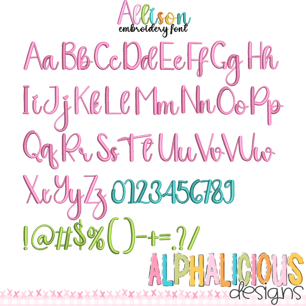 Always a Good Time Satin Embroidery Font – Alphalicious Designs