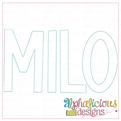 Milo Applique Font- Triple Bean – Alphalicious Designs
