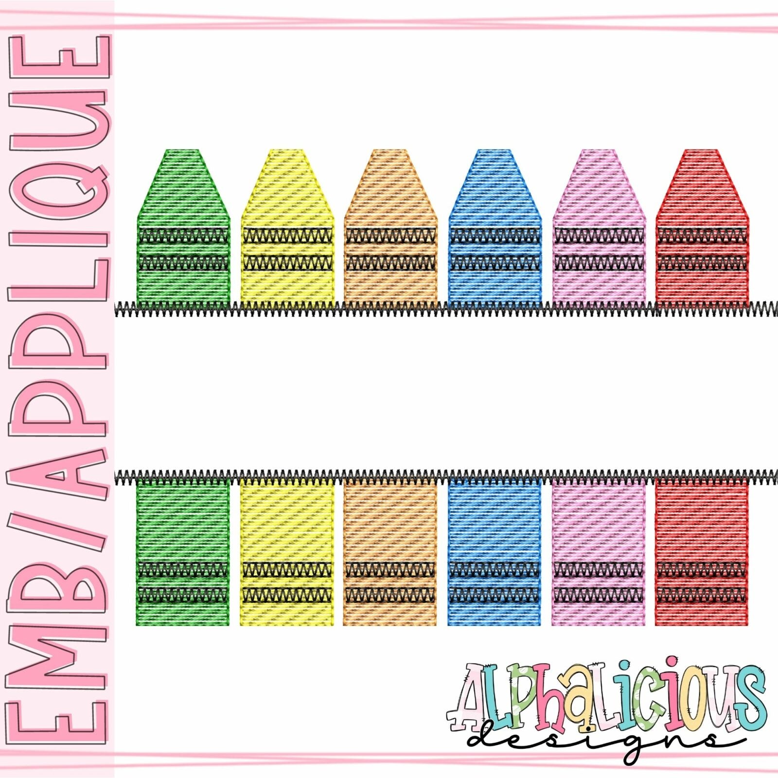 Split Crayons-Sketch – Alphalicious Designs