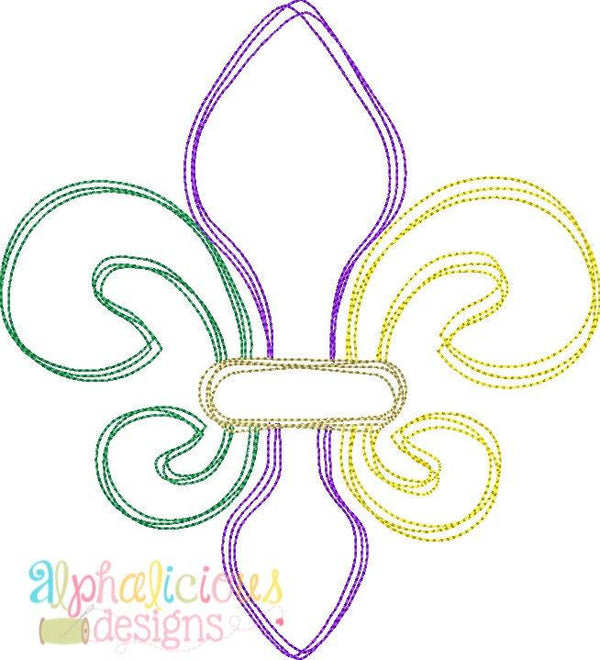 Mardi Gras Fleur De Lis Vintage Scribble Design – Alphalicious Designs