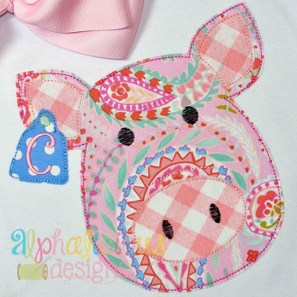 Farm Pig Applique Design - Triple Bean – Alphalicious Designs