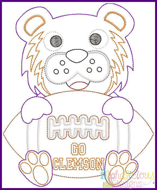 Clemson Tiger Football Mascot Vintage Embroidery Design – Alphalicious ...
