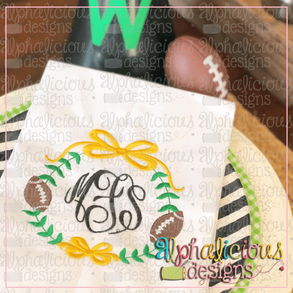 Preppy Girl Football Frame – Alphalicious Designs