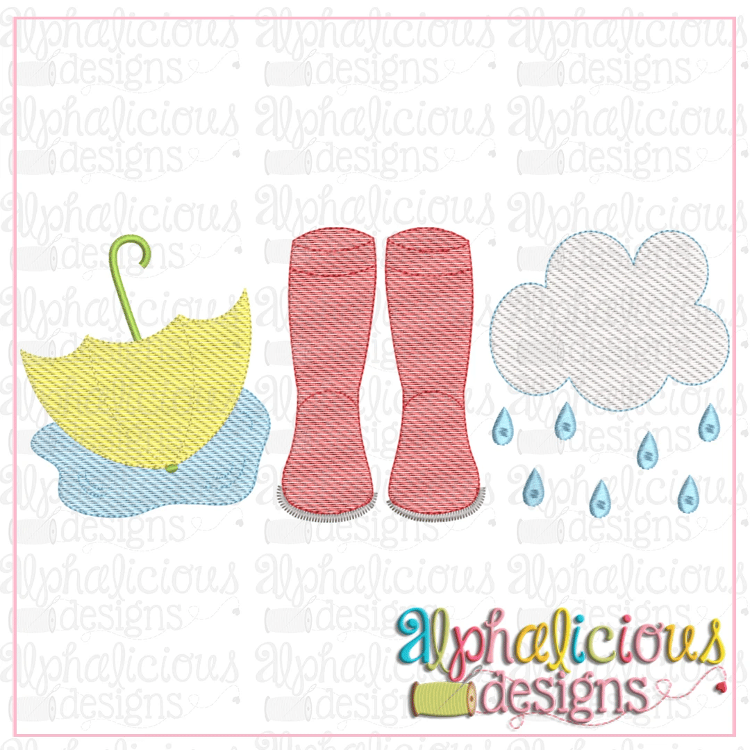 Rainy Day Three In A Row- boy -Sketch – Alphalicious Designs