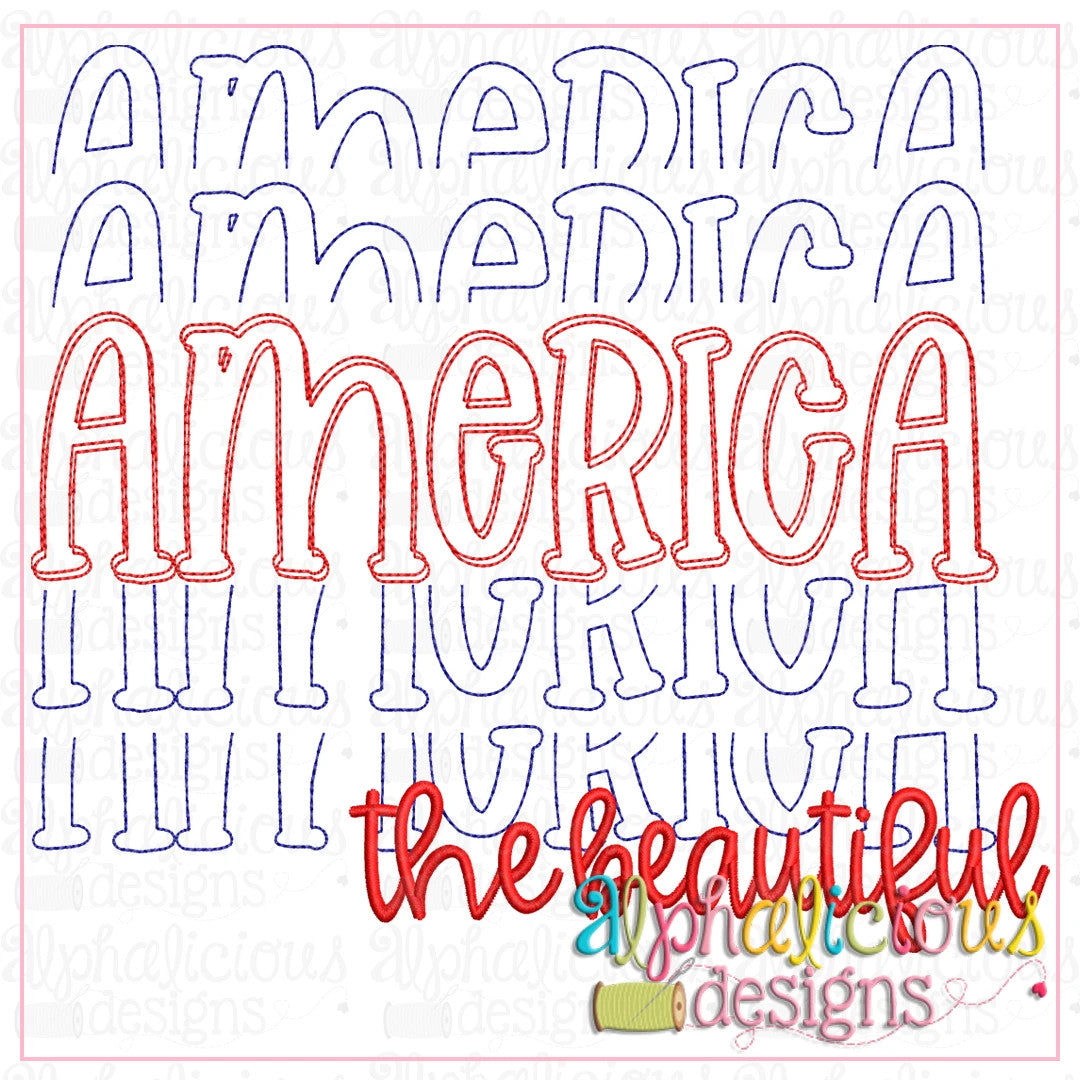 America the Beautiful-Scribble – Alphalicious Designs