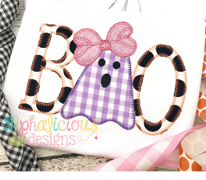 BOO with Bow-Blanket – Alphalicious Designs