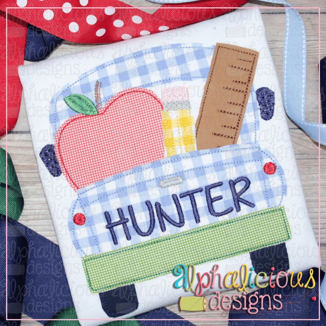 Back To School Farm Truck-Triple Bean – Alphalicious Designs