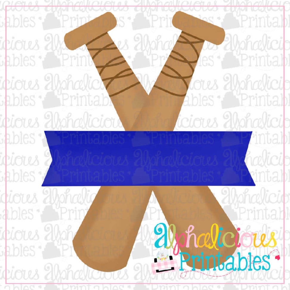 Bats with Banner- Blue - Printable – Alphalicious Designs