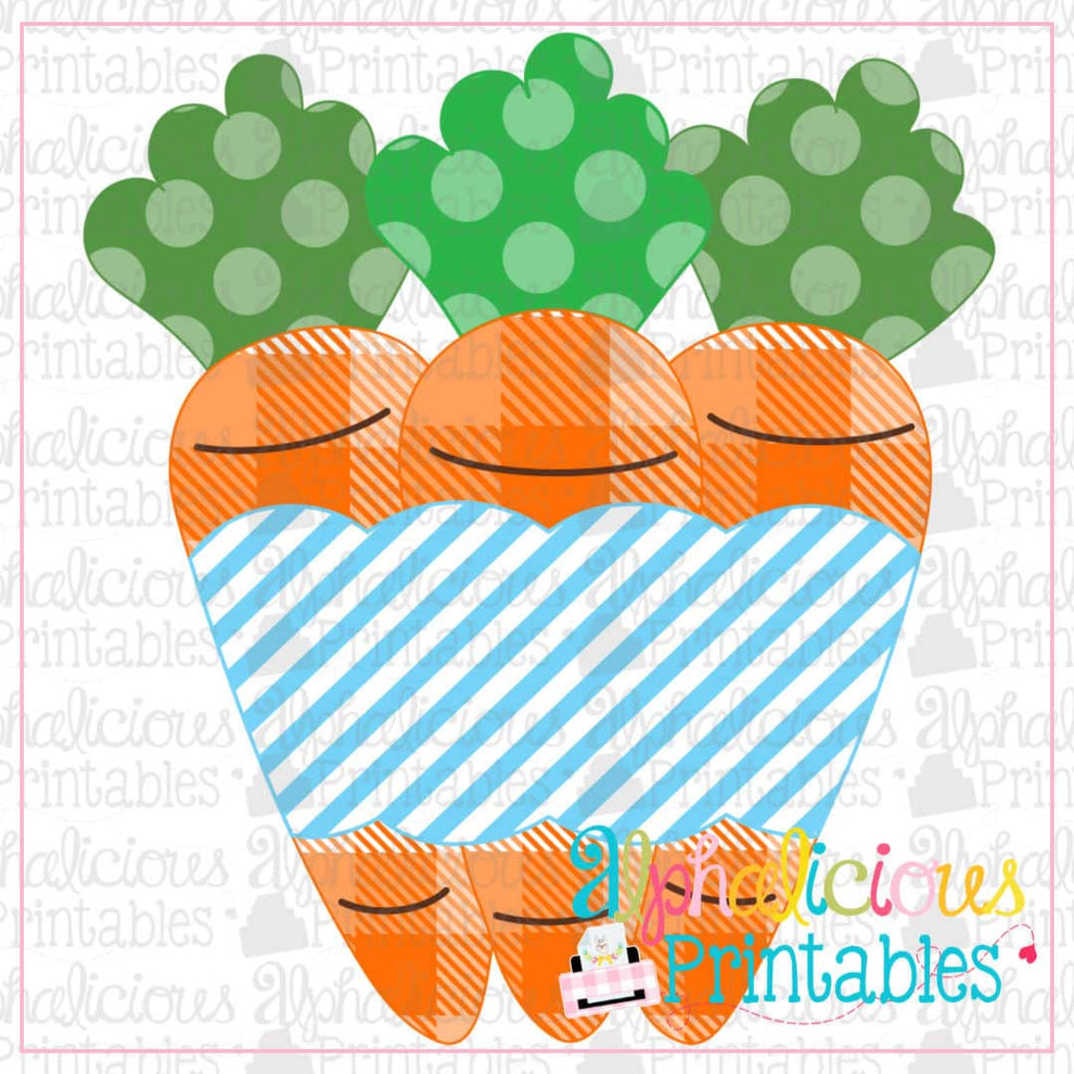 Carrots with Banner-Buffalo Plaid-Printable – Alphalicious Designs