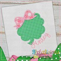 Clover with Bow-Satin – Alphalicious Designs