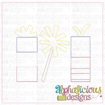 Fireworks Three In A Row-Triple Bean – Alphalicious Designs