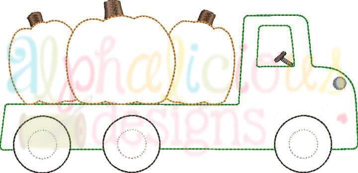 Flatbed Fall Pumpkin Truck-Triple Bean – Alphalicious Designs