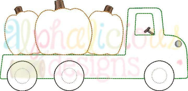 Flatbed Fall Pumpkin Truck-Triple Bean – Alphalicious Designs