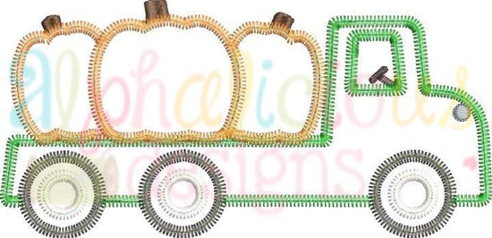 Flatbed Fall Pumpkin Truck-ZigZag – Alphalicious Designs