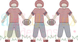 Football Player Three In A Row-Sketch – Alphalicious Designs