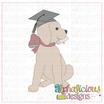 Graduation Pup with Bow-Sketch – Alphalicious Designs