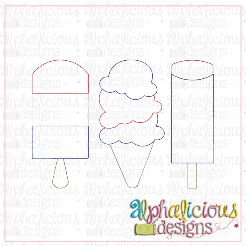 Ice Cream Three In A Row-Triple Bean – Alphalicious Designs
