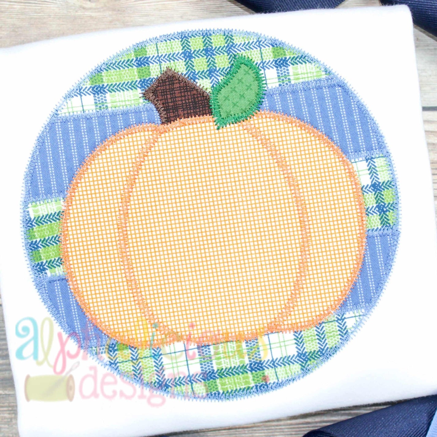 Patchwork Circle Pumpkin-ZigZag – Alphalicious Designs