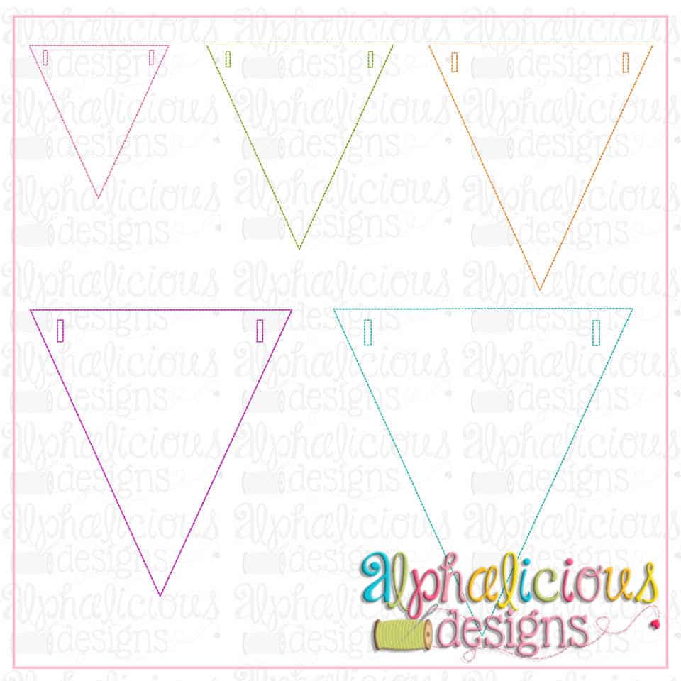 Pennant-Triple Bean – Alphalicious Designs