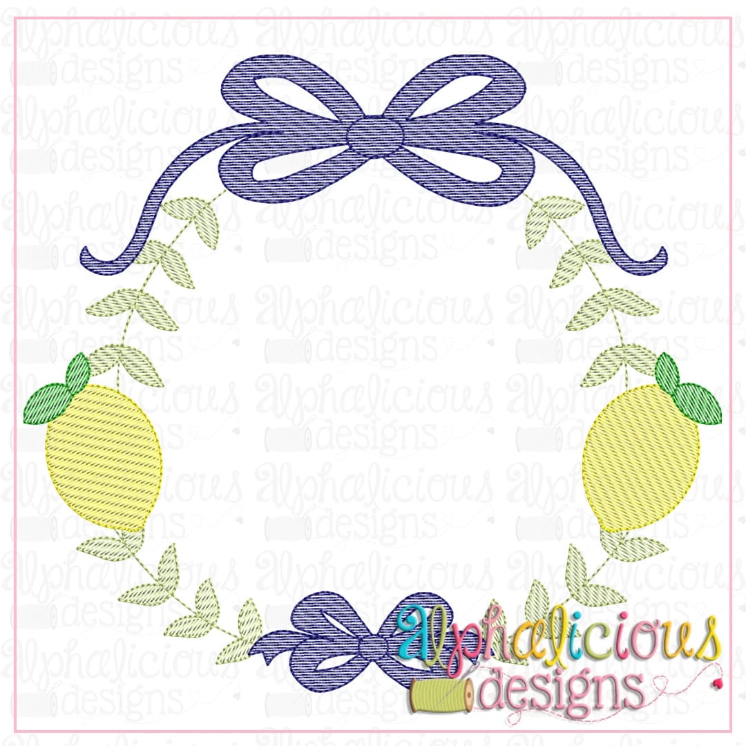Preppy Girl Frame-Lemon-Sketch – Alphalicious Designs