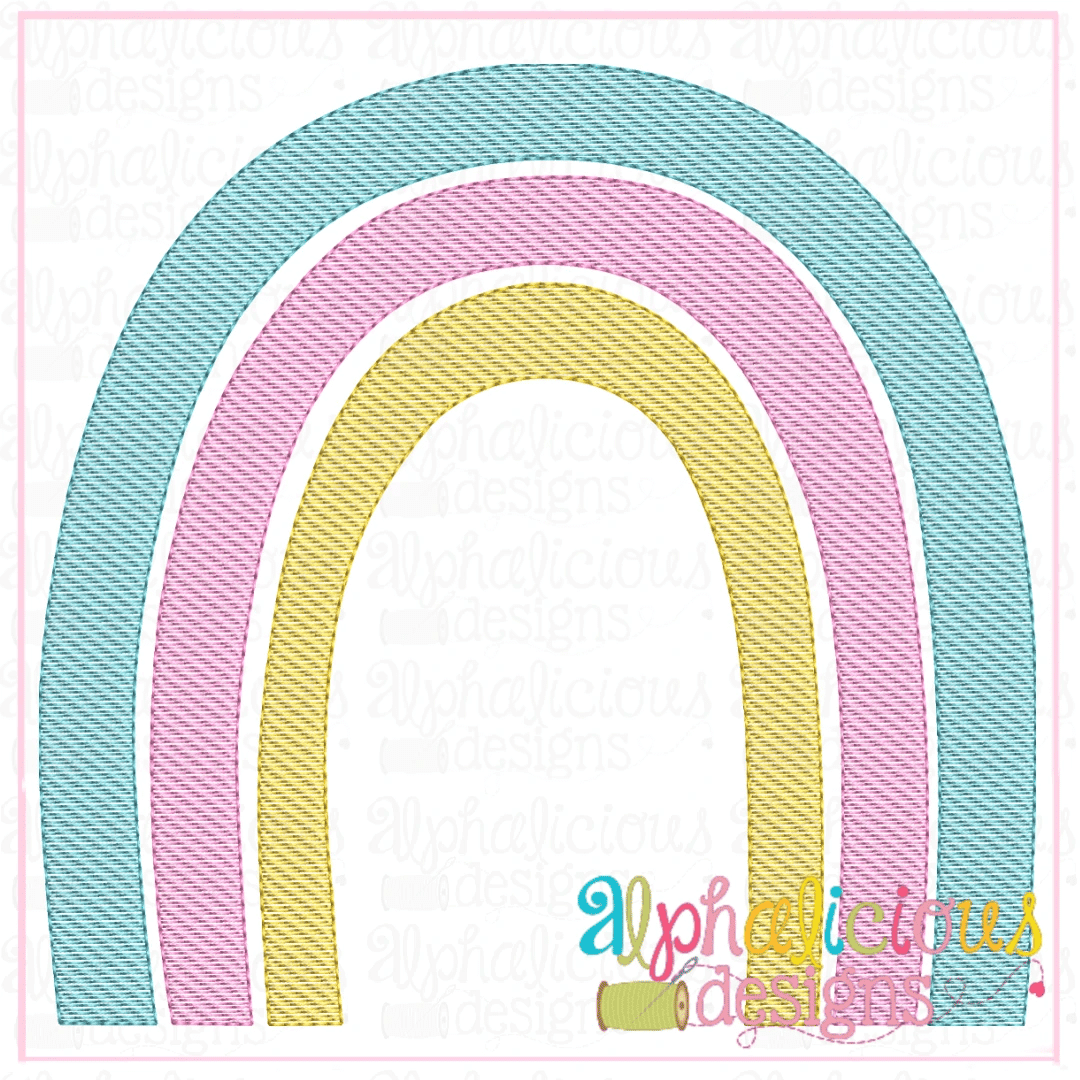 Rainbow - Plain - Sketch – Alphalicious Designs