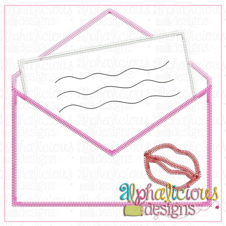 Sealed with a Kiss Envelope- Zig Zag – Alphalicious Designs