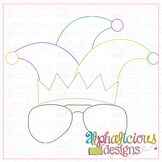 Jester Hat with Glasses- Triple Bean – Alphalicious Designs