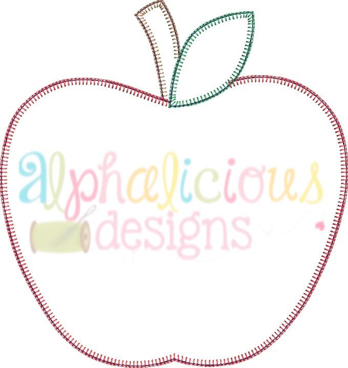 Simple Applique Apple- Blanket – Alphalicious Designs