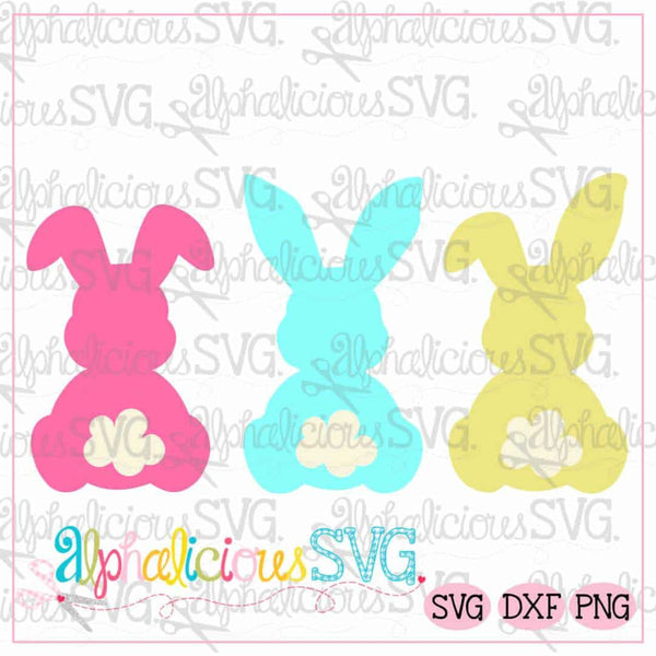 Simple Bunnies Three In A Row-SVG – Alphalicious Designs