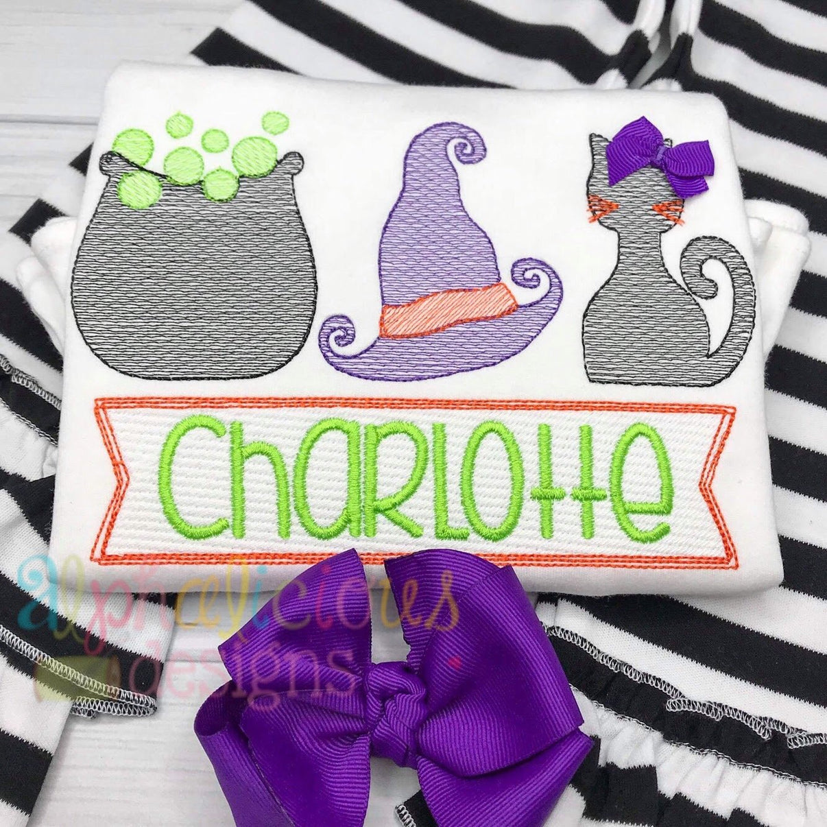 Spooky Night Three In A Row-Sketch – Alphalicious Designs