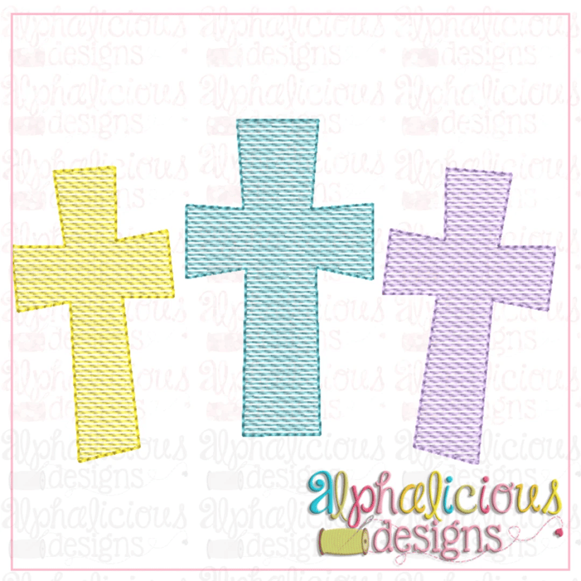 Three Crosses-Sketch – Alphalicious Designs