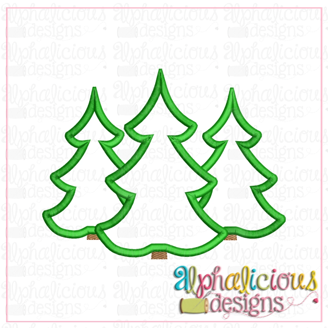 Tree Farm Trio-Satin – Alphalicious Designs