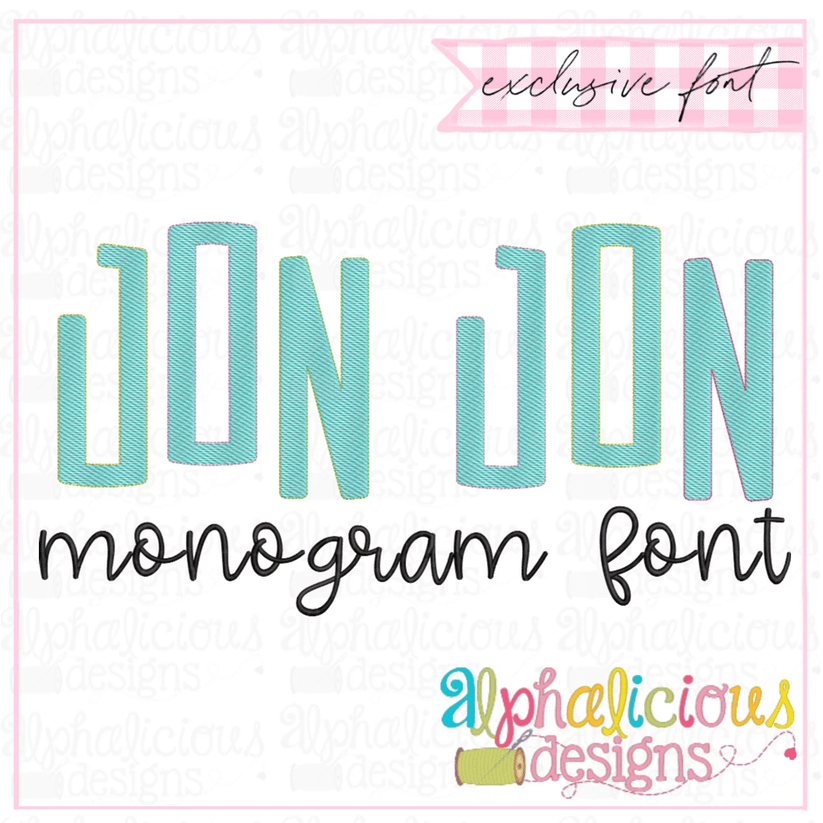Jon Jon Monogram Font-Sketch – Alphalicious Designs