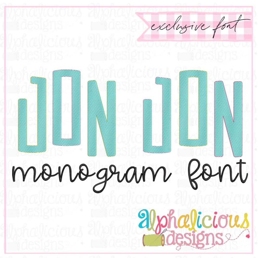Jon Jon Monogram Font-Sketch – Alphalicious Designs