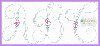 Vintage Daisy Embroidery Font – Alphalicious Designs