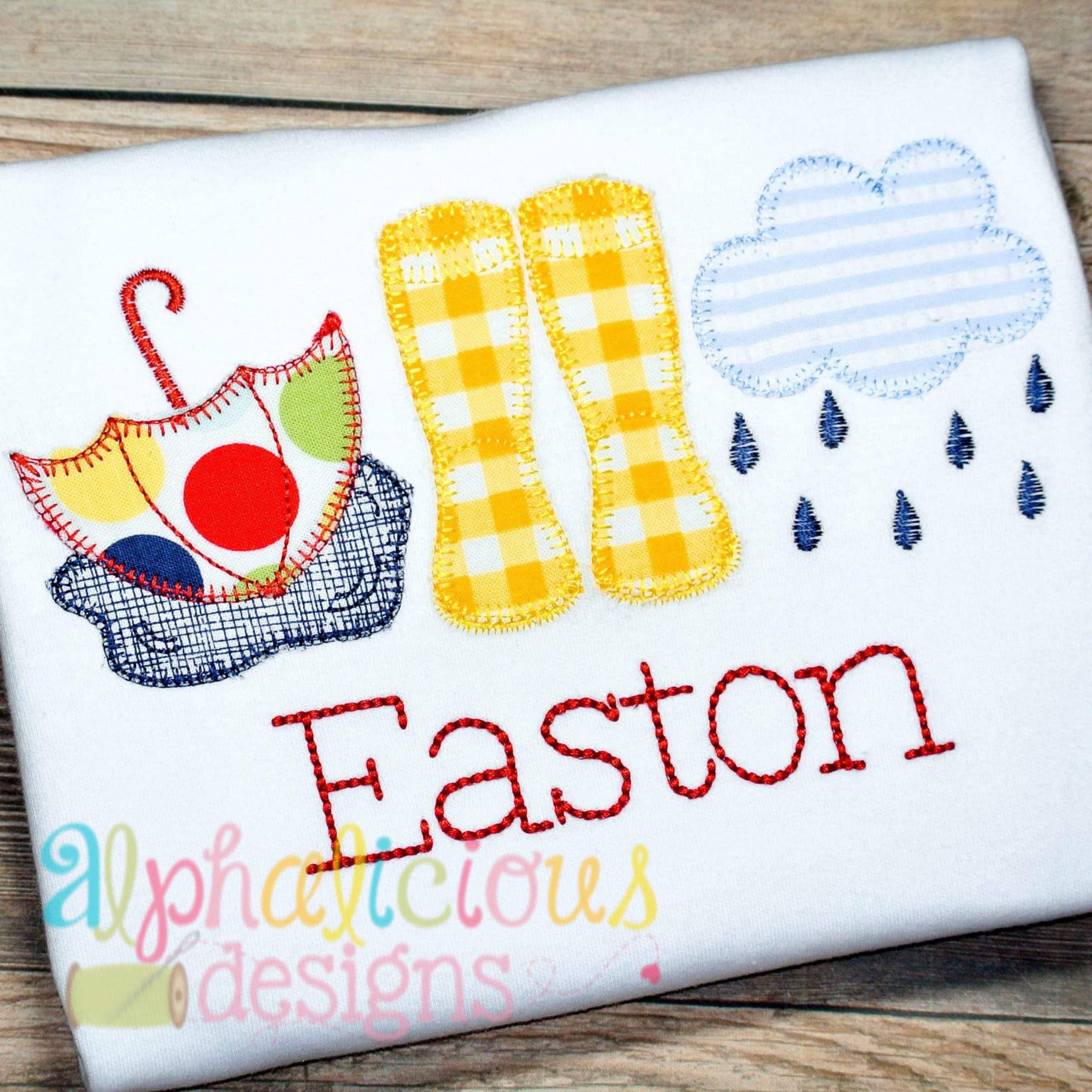 Rainy Day Three In A Row- boy -Blanket – Alphalicious Designs