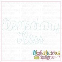Elementary Script Floss Embroidery Font – Alphalicious Designs