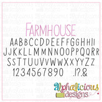 Farmhouse Embroidery Font – Alphalicious Designs